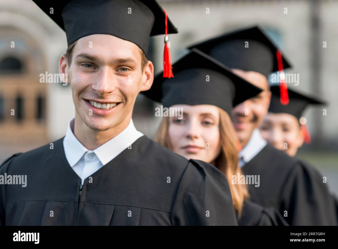 Portrait group students celebrating their graduation 3 Stock Photo - Alamy