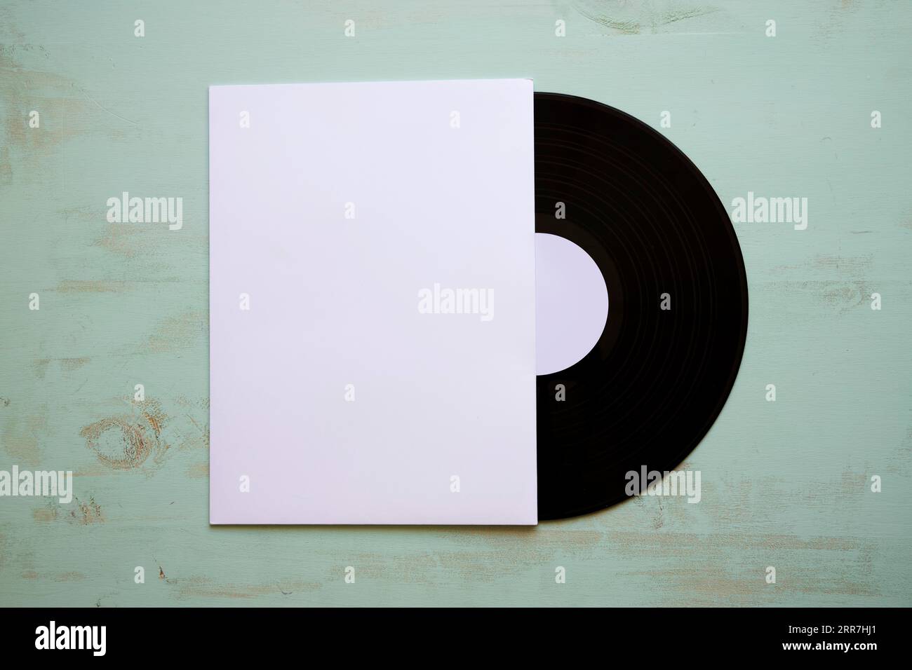 Vinyl mockup with paper covering Stock Photo - Alamy