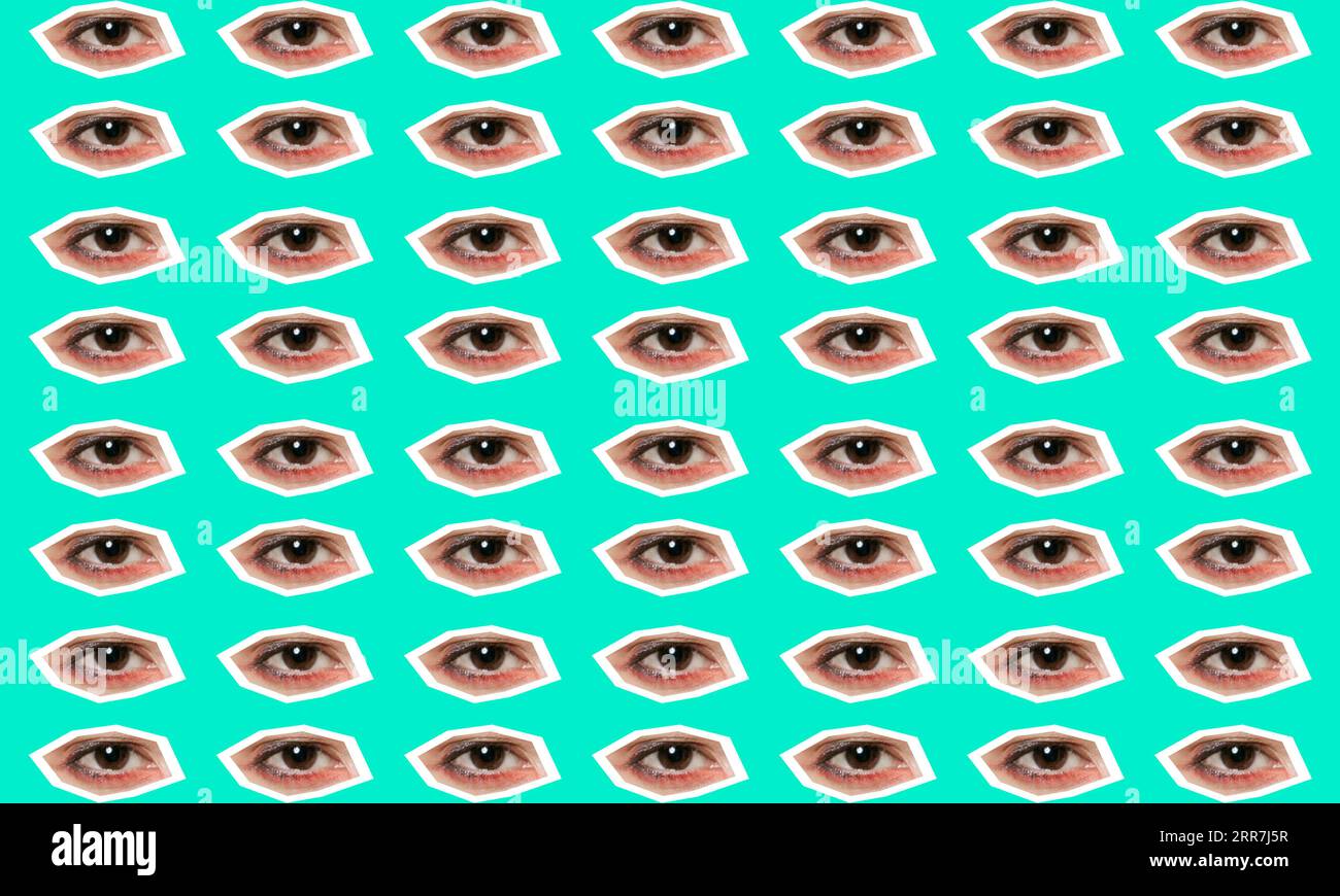 Collage with eyes collection Stock Photo - Alamy