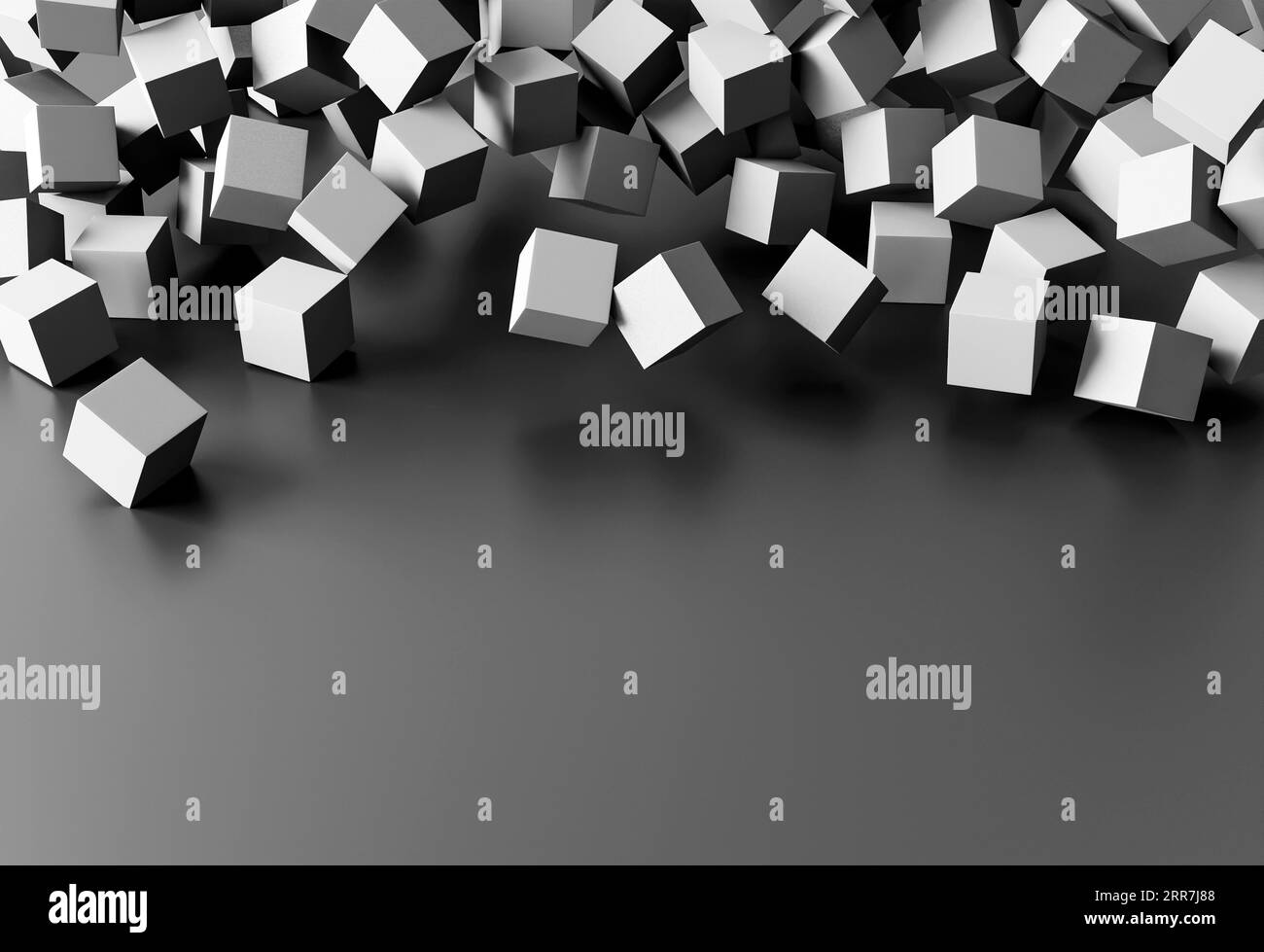 Creative wallpaper with grey cubes copy space Stock Photo - Alamy