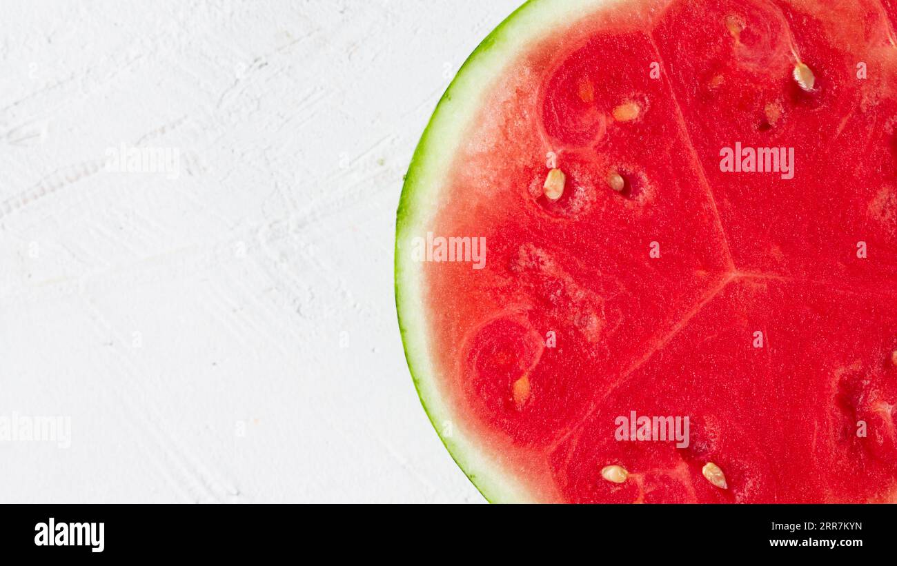 Close up sliced watermelon with white background Stock Photo - Alamy
