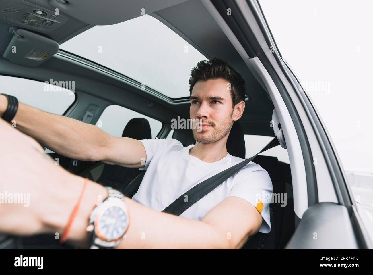 Business man driving car hi-res stock photography and images - Alamy