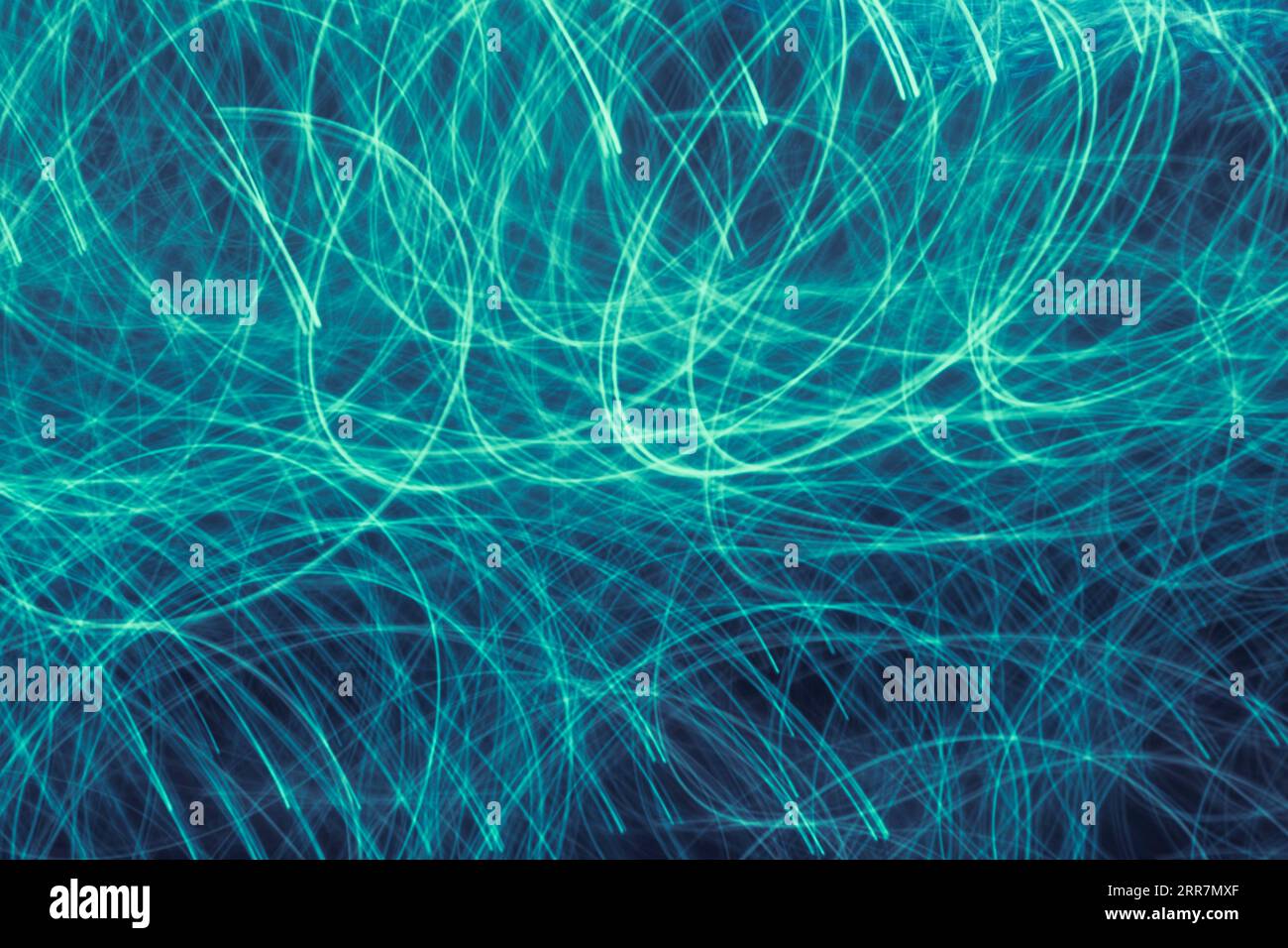 Long blue green gradient exposure neon lights texture Stock Photo - Alamy