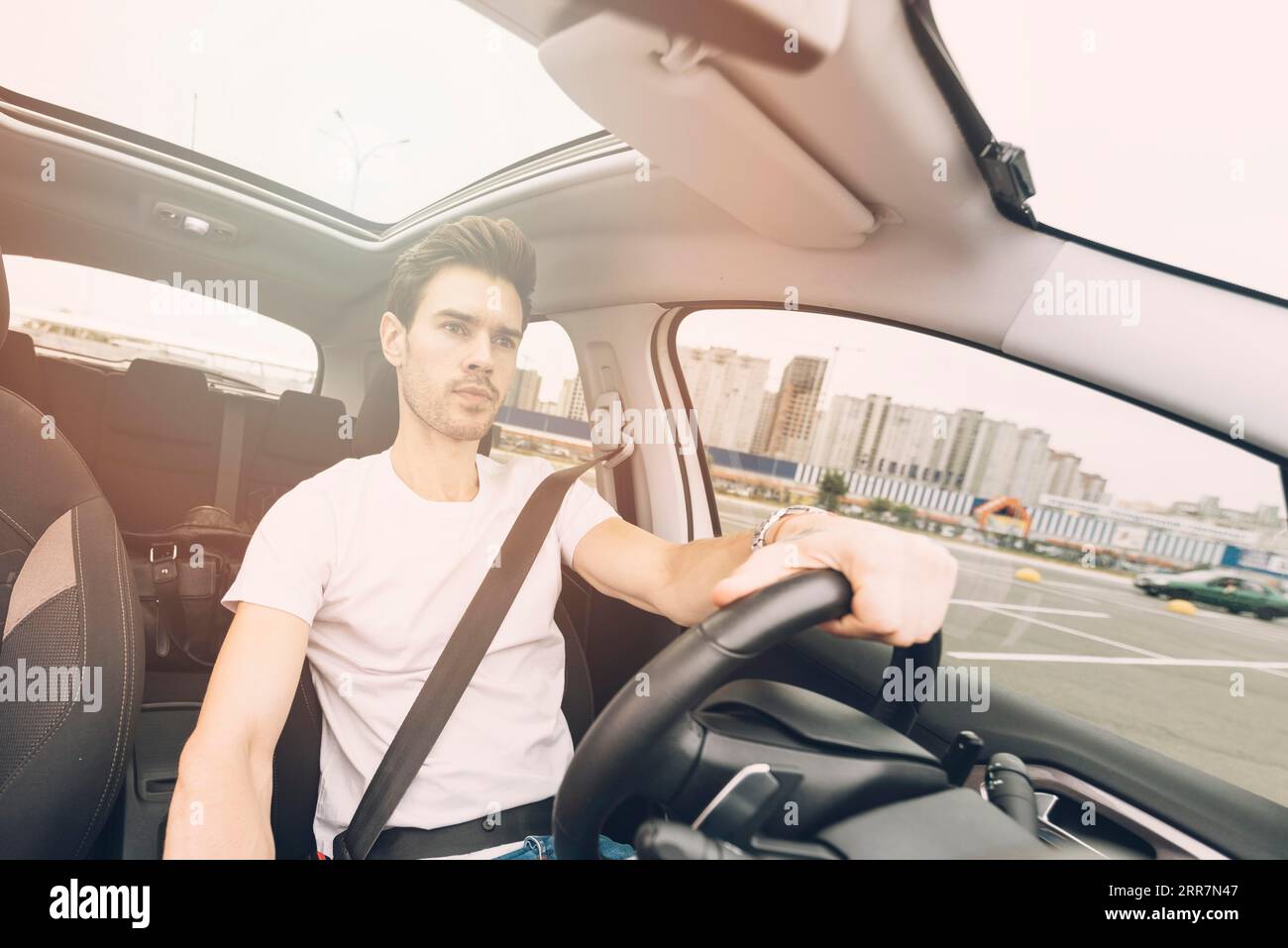 Man driving luxurious car hi-res stock photography and images - Alamy