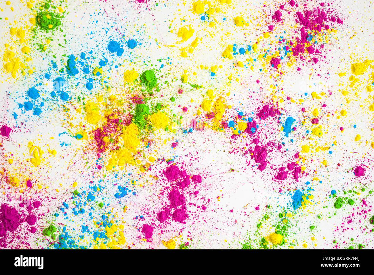 Multicolored powder splatter white background Stock Photo - Alamy