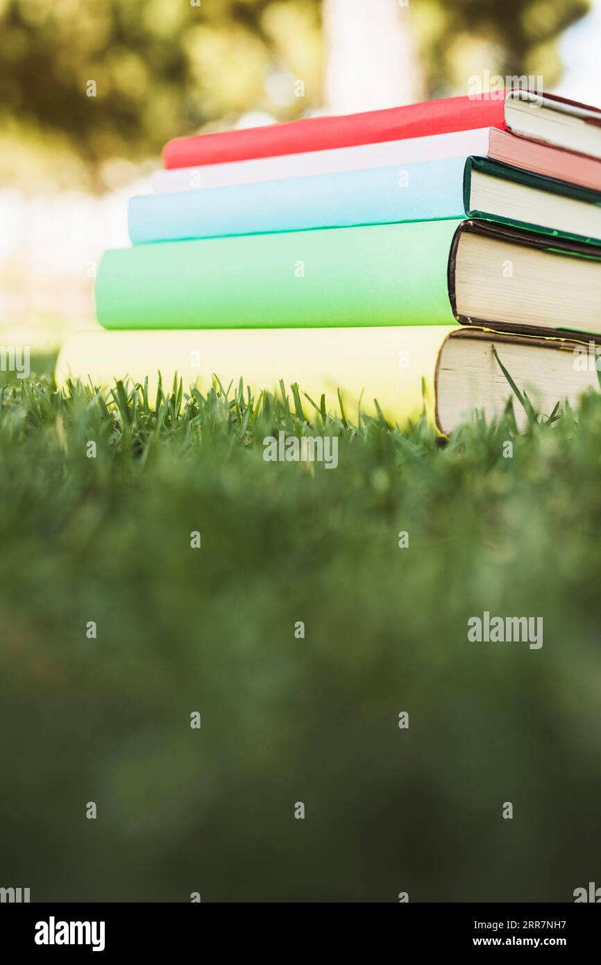 Textbook pile hi-res stock photography and images - Alamy