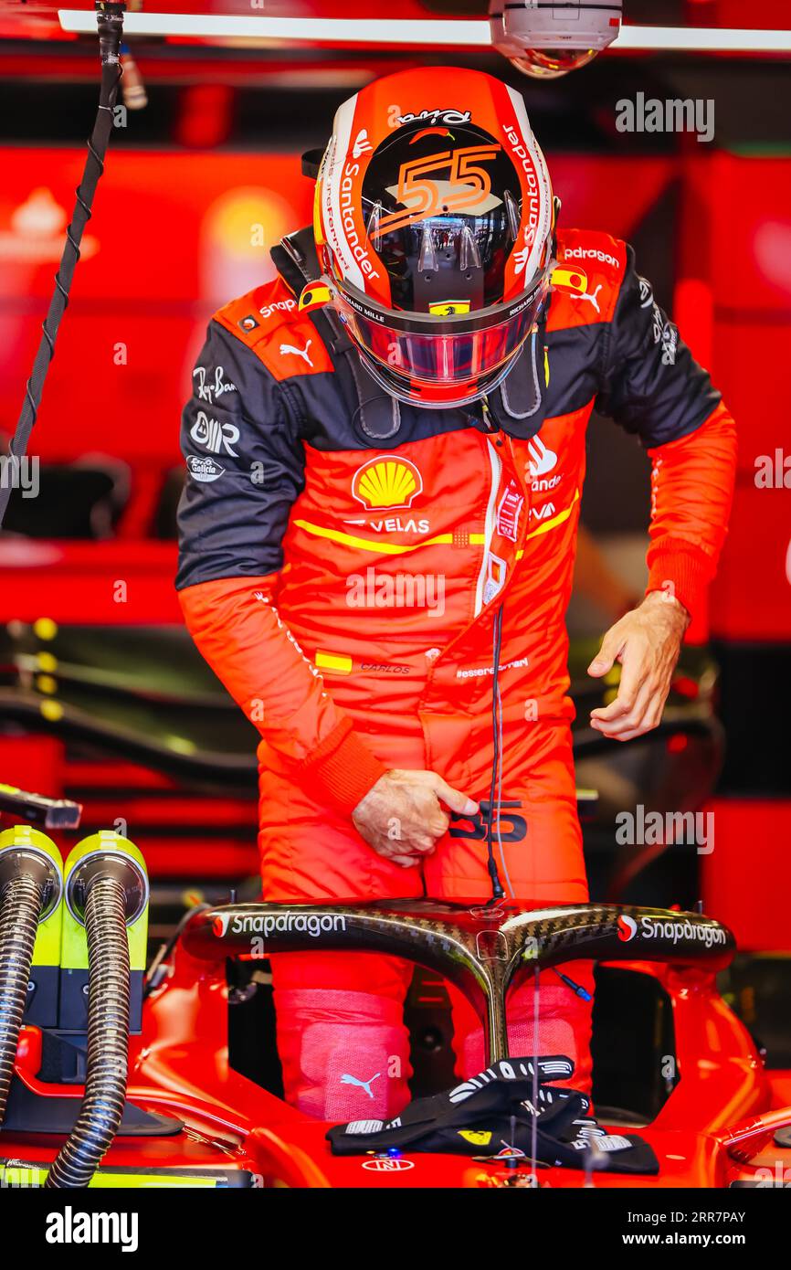MELBOURNE, AUSTRALIA, APRIL 10: Carlos Sainz of Scuderia Ferrari before ...