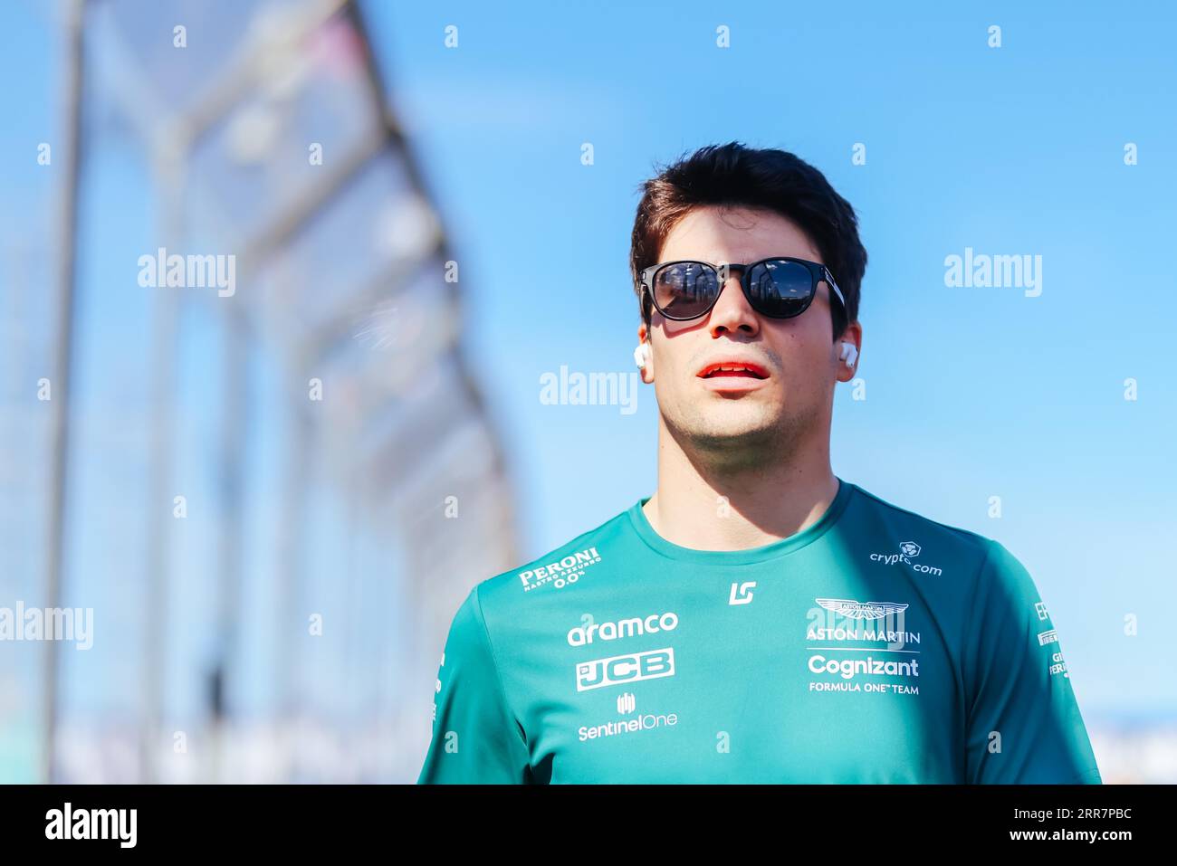 MELBOURNE, AUSTRALIA, APRIL 10: Lance Stroll in the drivers parade ...