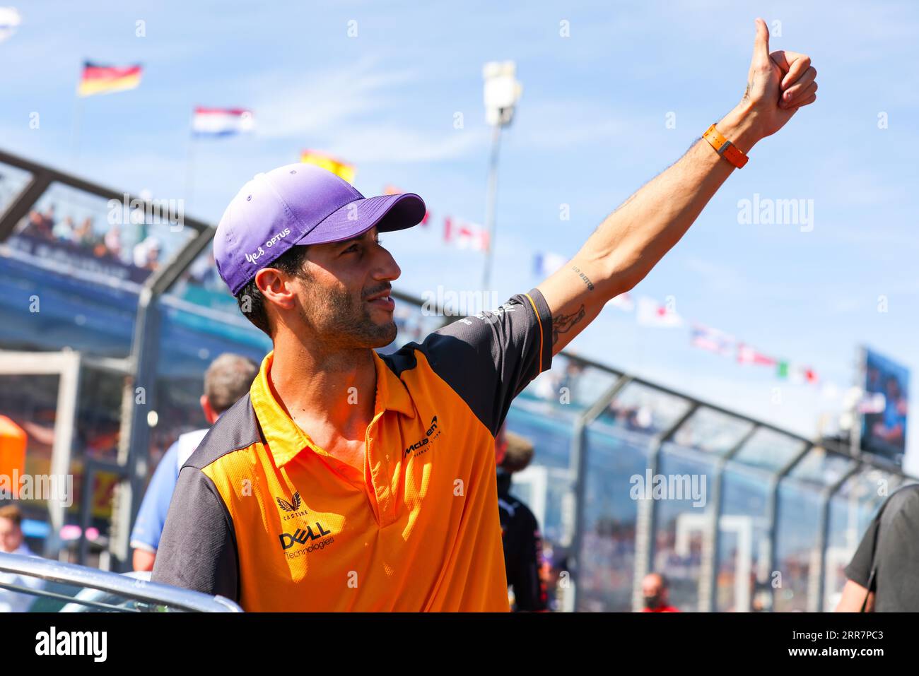 MELBOURNE, AUSTRALIA, APRIL 10: Daniel Ricciardo in the drivers parade ...