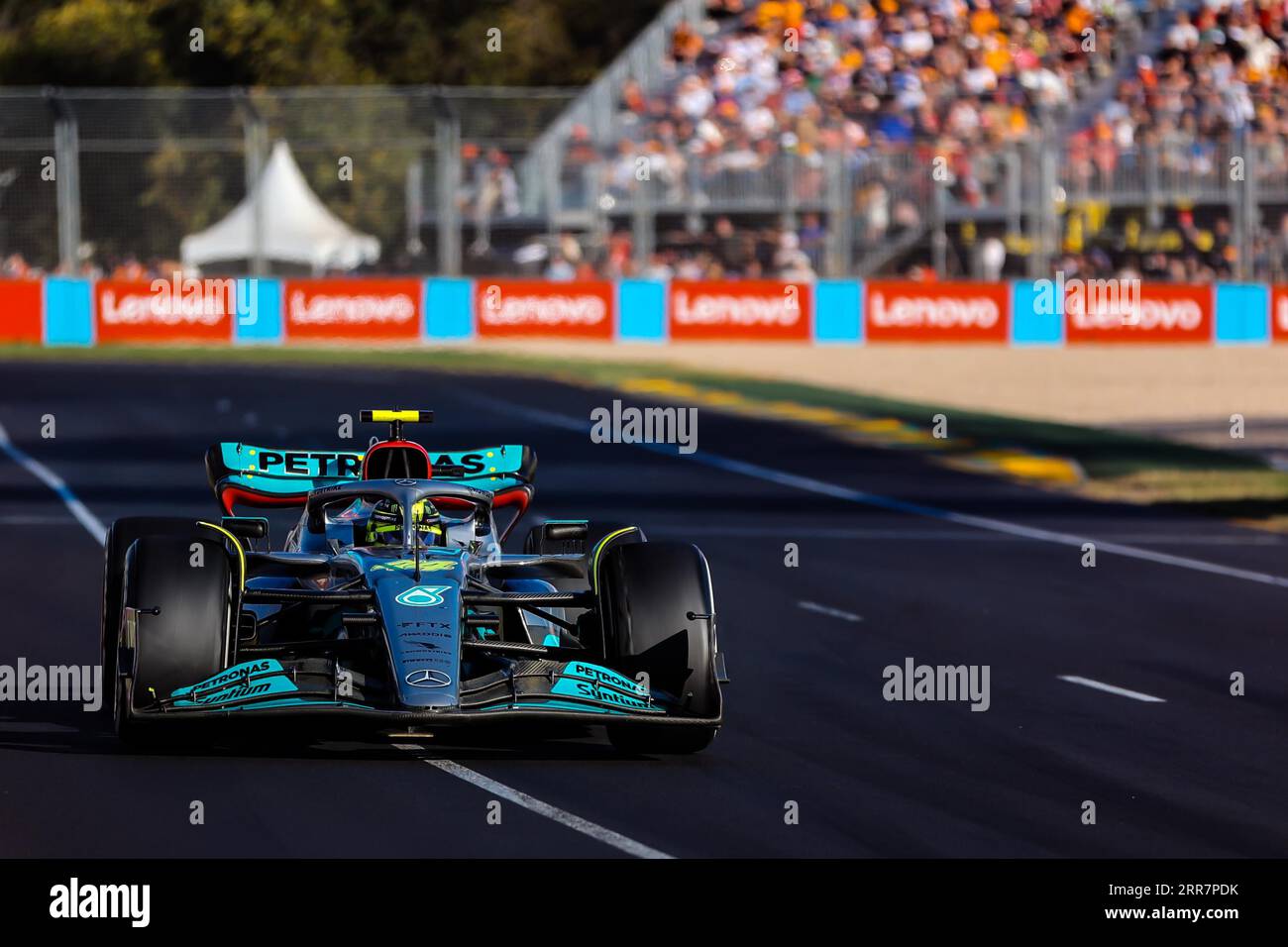 MELBOURNE, AUSTRALIA, APRIL 10: Lewis Hamilton of Mercedes-AMG Petronas ...
