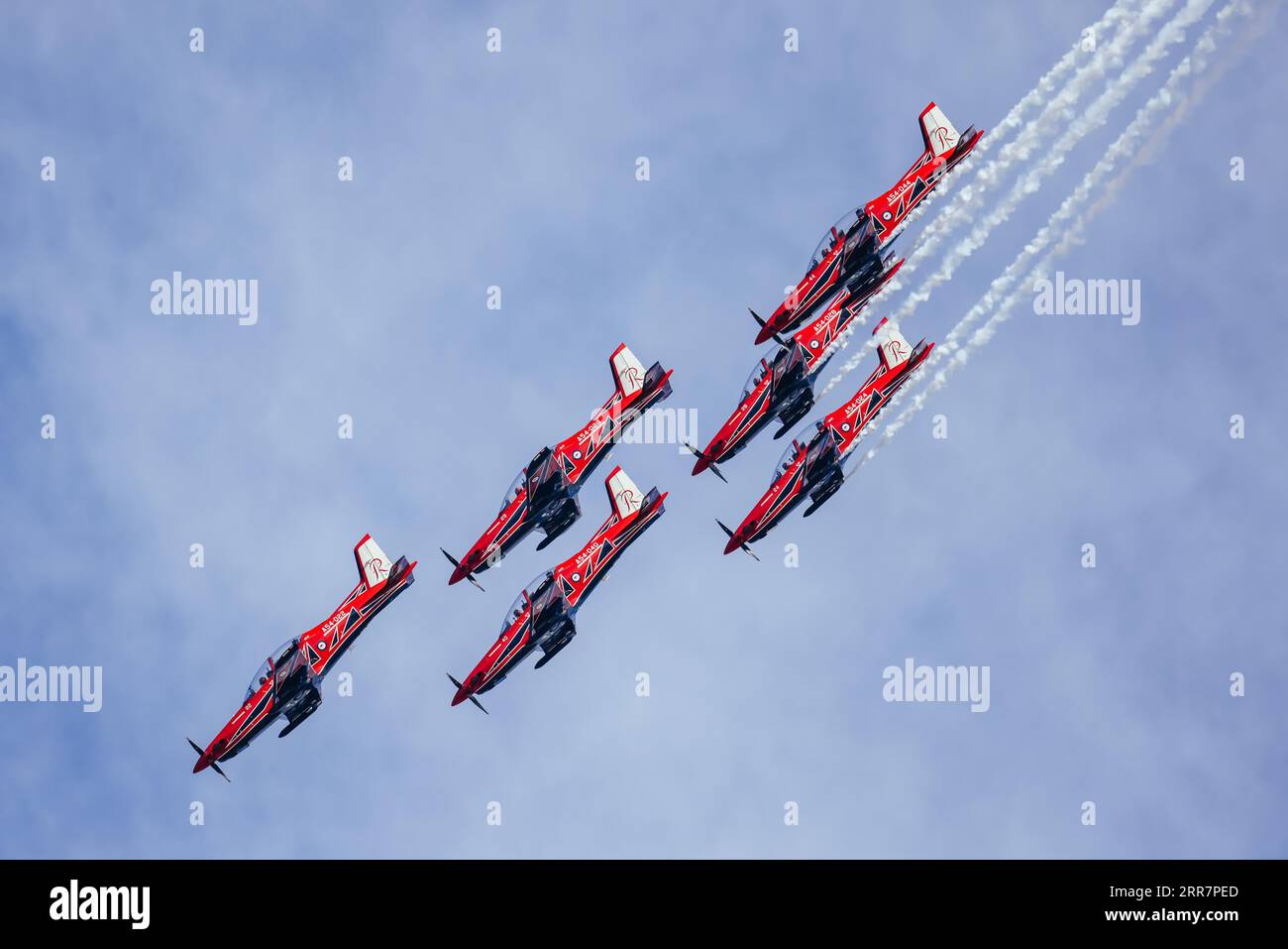 MELBOURNE, AUSTRALIA, APRIL 10: Royal Australian Air Force's aerobatic ...