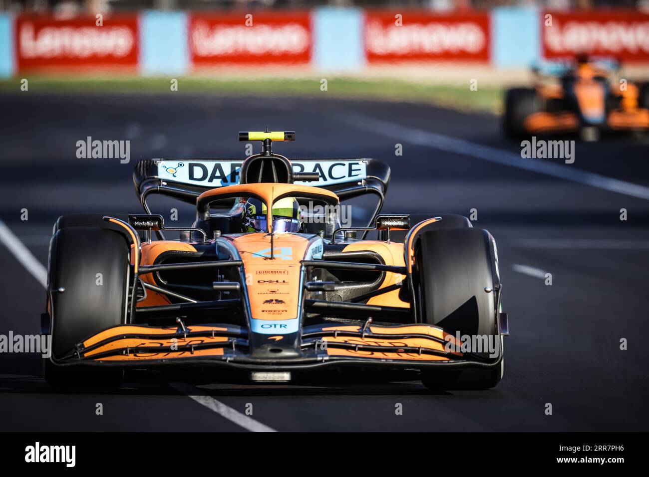 MELBOURNE, AUSTRALIA, APRIL 10: Lando Norris drives the number 4 ...