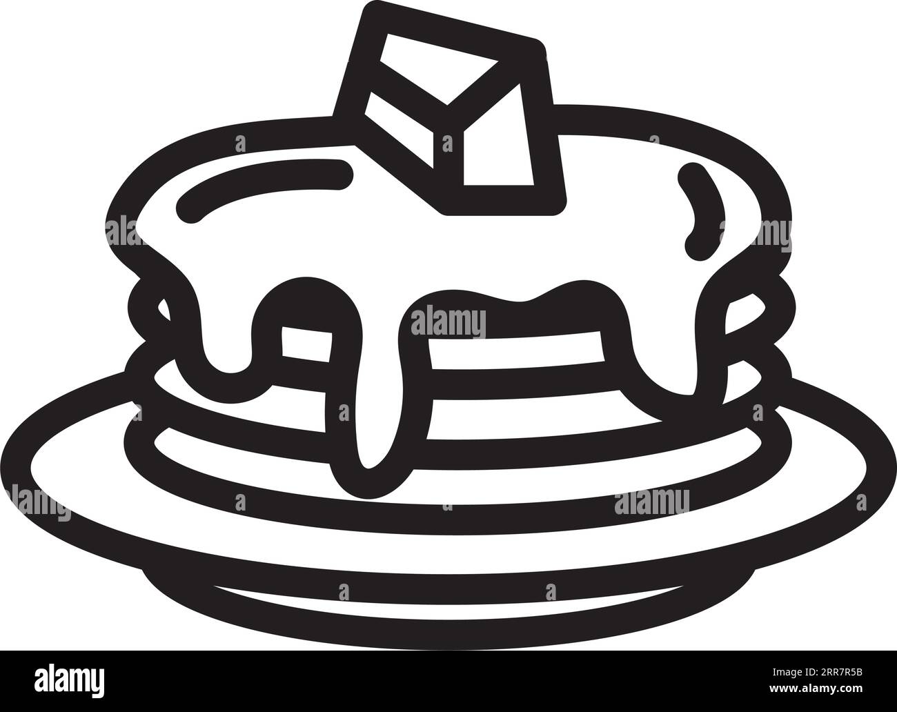 Pancakes and maple syrup Black and White Stock Photos & Images - Alamy