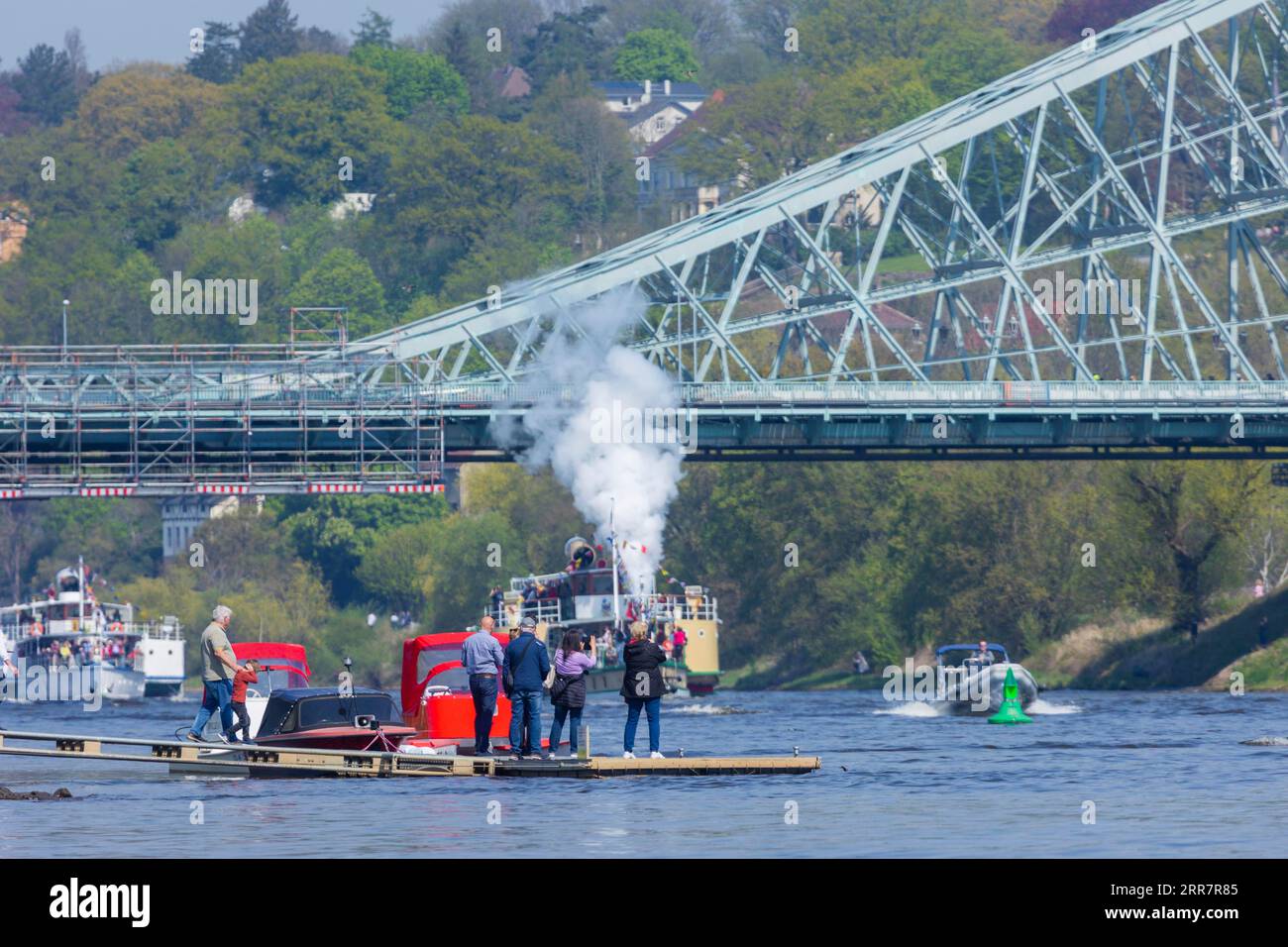 Steamship parade of the historic paddle steamers Stock Photo - Alamy