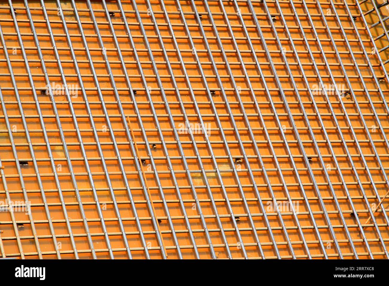 Reinforced concrete casting framework in the construction site Stock ...