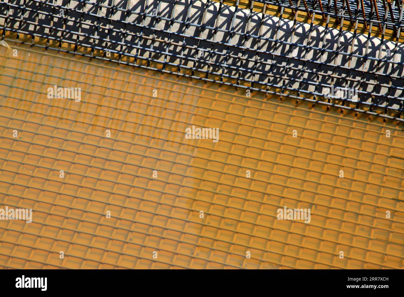 Reinforced concrete casting framework in the construction site Stock ...