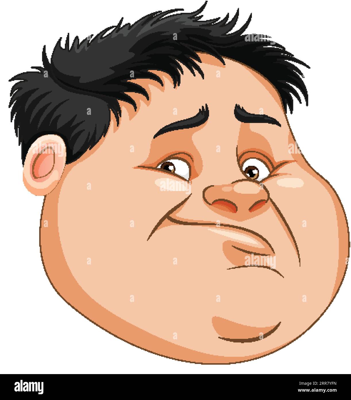 Face of fat boy cartoon illustration Stock Vector Image & Art - Alamy
