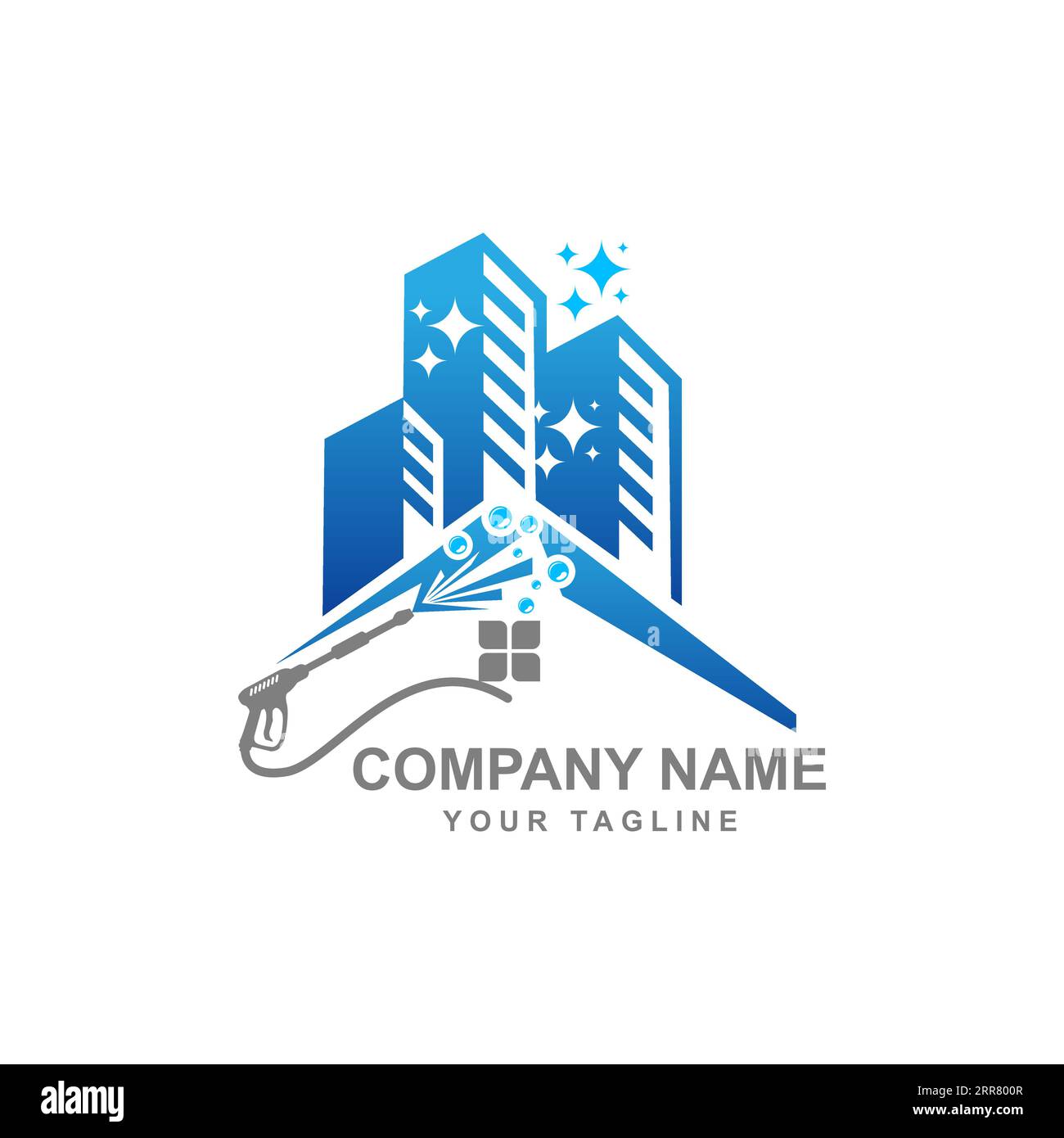 Vector graphic of pressure power wash, soft wash spray logo design ...