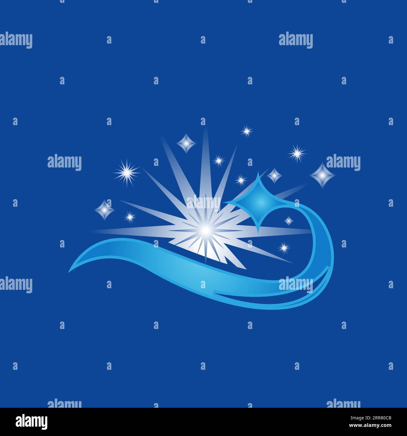 Glitter with sparks. A shining star. A symbol of cleanliness and ...