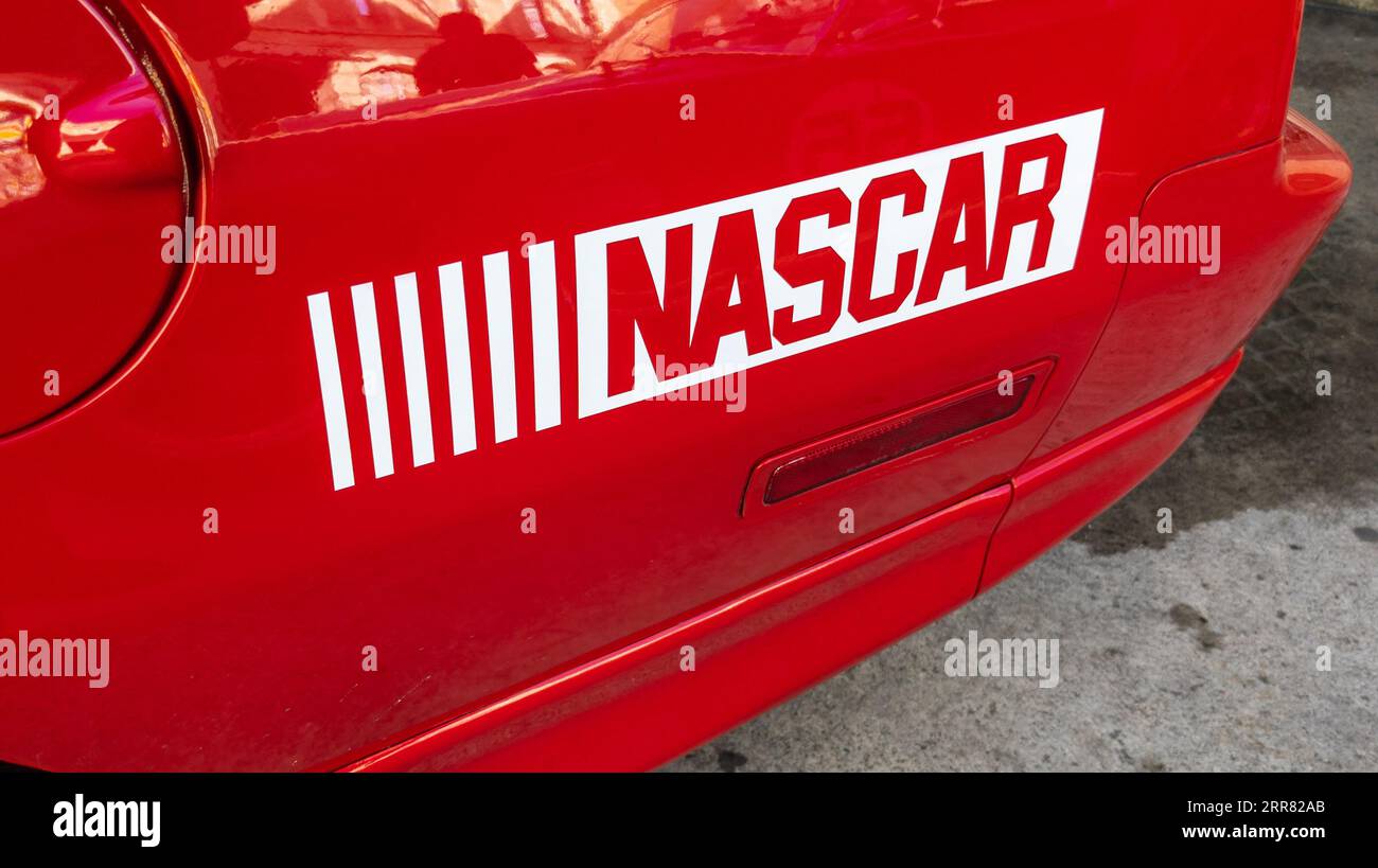 Daytona Beach, USA - 09 06 2023 : nascar logo brand and text sign on ...