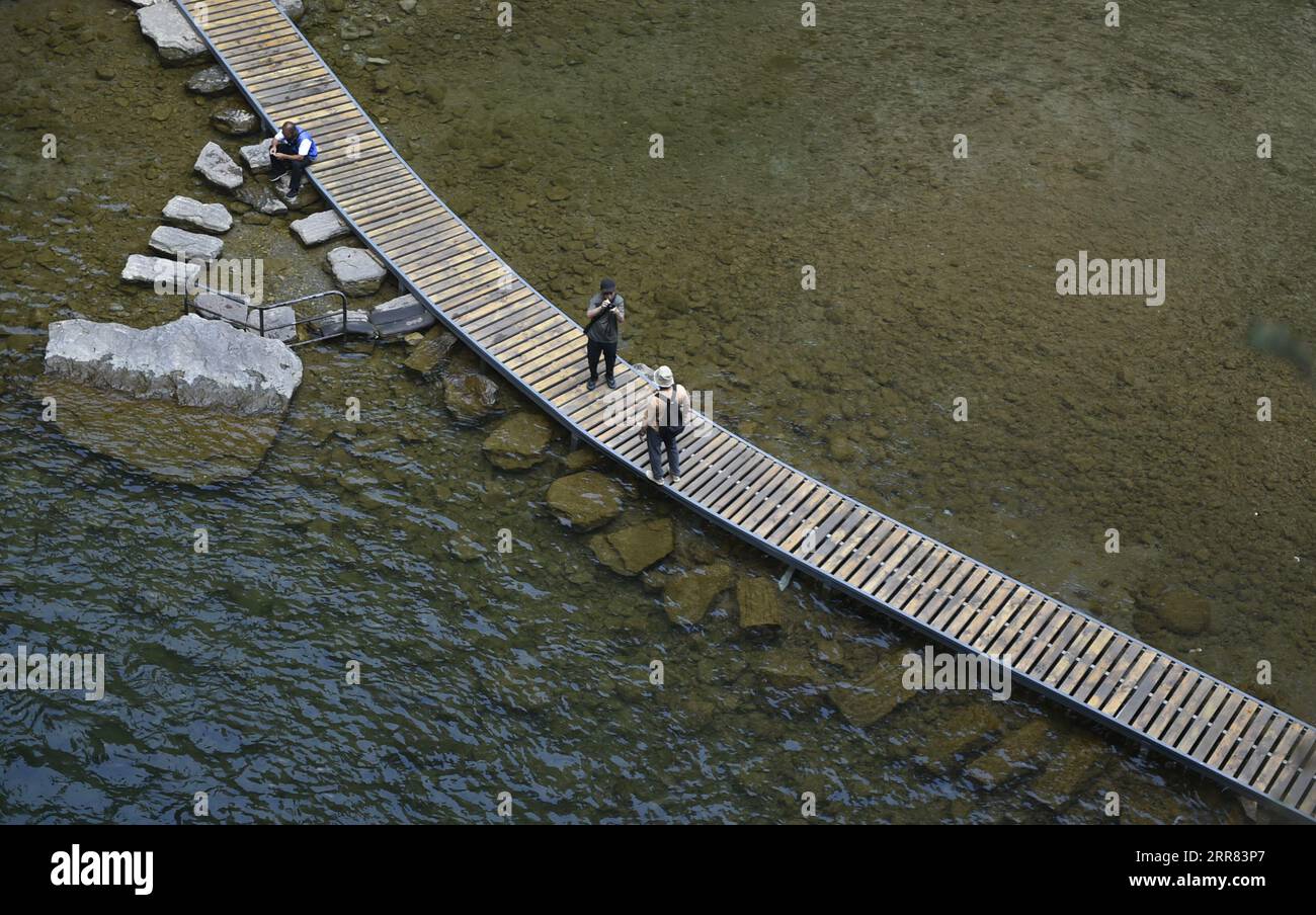 Linzhou, China's Henan Province. 6th Sep, 2023. Tourists visit the ...