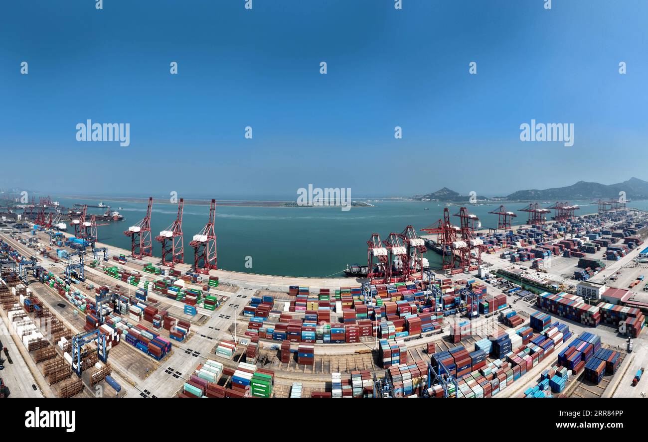 LIANYUNGANG, CHINA - SEPTEMBER 7,2023 - A general view of containers ...