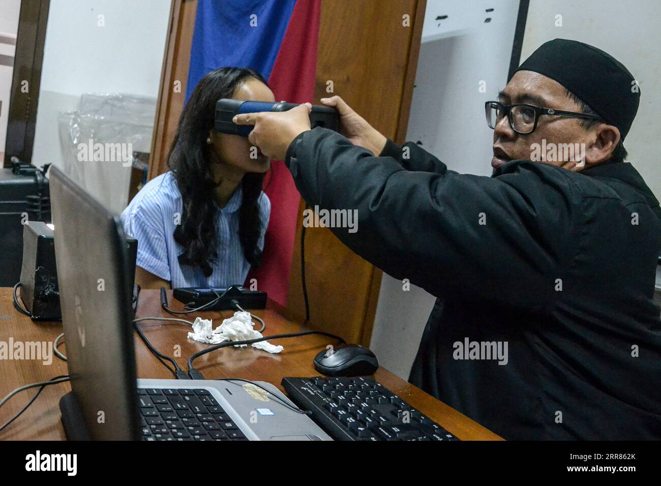 Bandung, West Java, Indonesia, September 7 2023. A student took part in recording an e-KTP ...