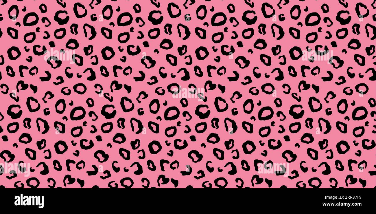 Pink Cheetah Seamless Pattern Leopard Background Stock Vector Image ...