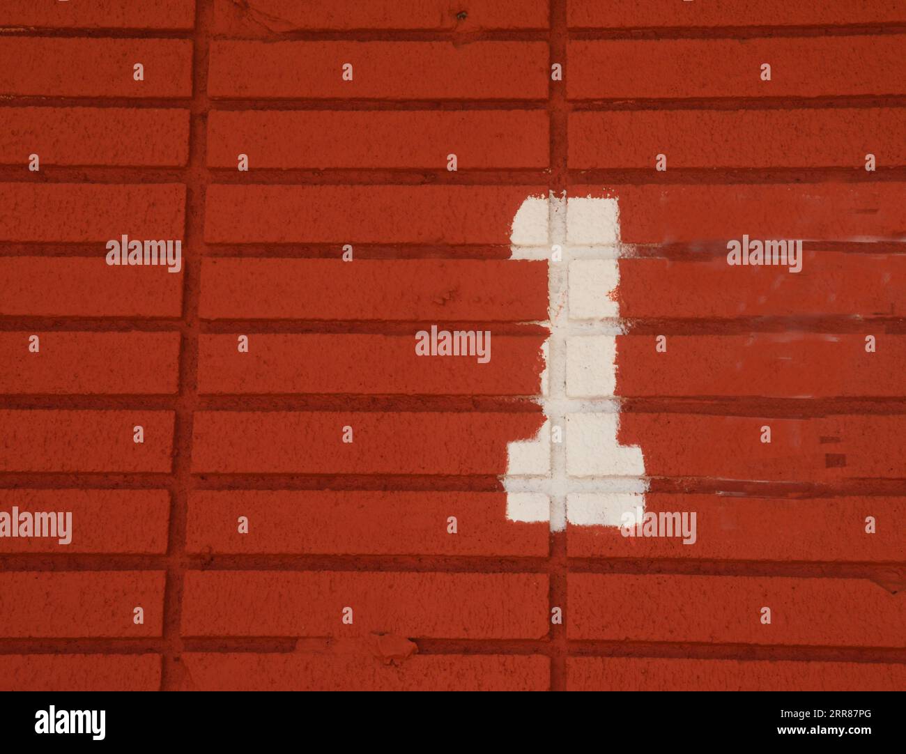 Old worn number 1, showing its age, pattern, lines and boldly grabbing ...