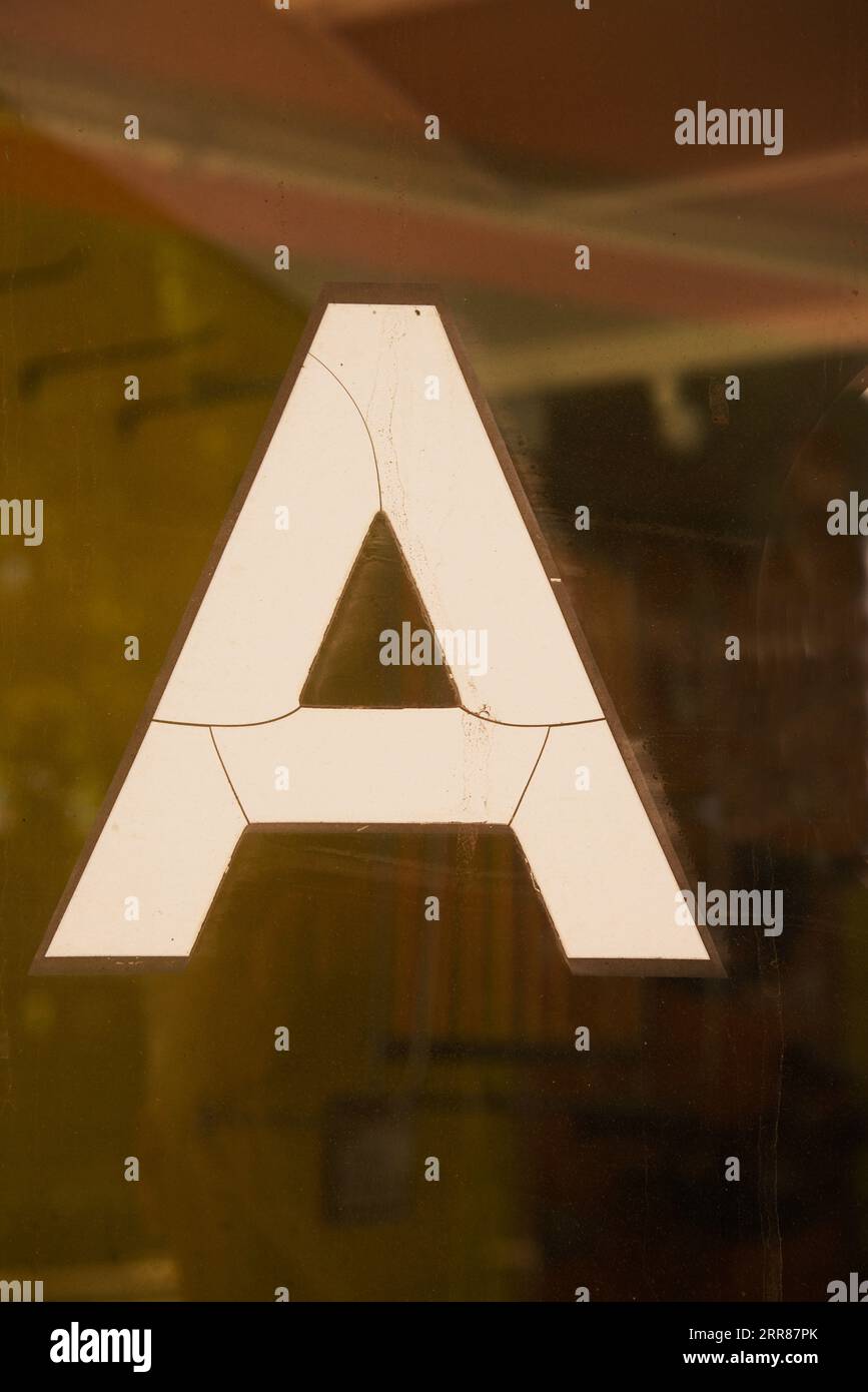 Old worn letter A, showing its age, pattern, lines and boldly grabbing ...