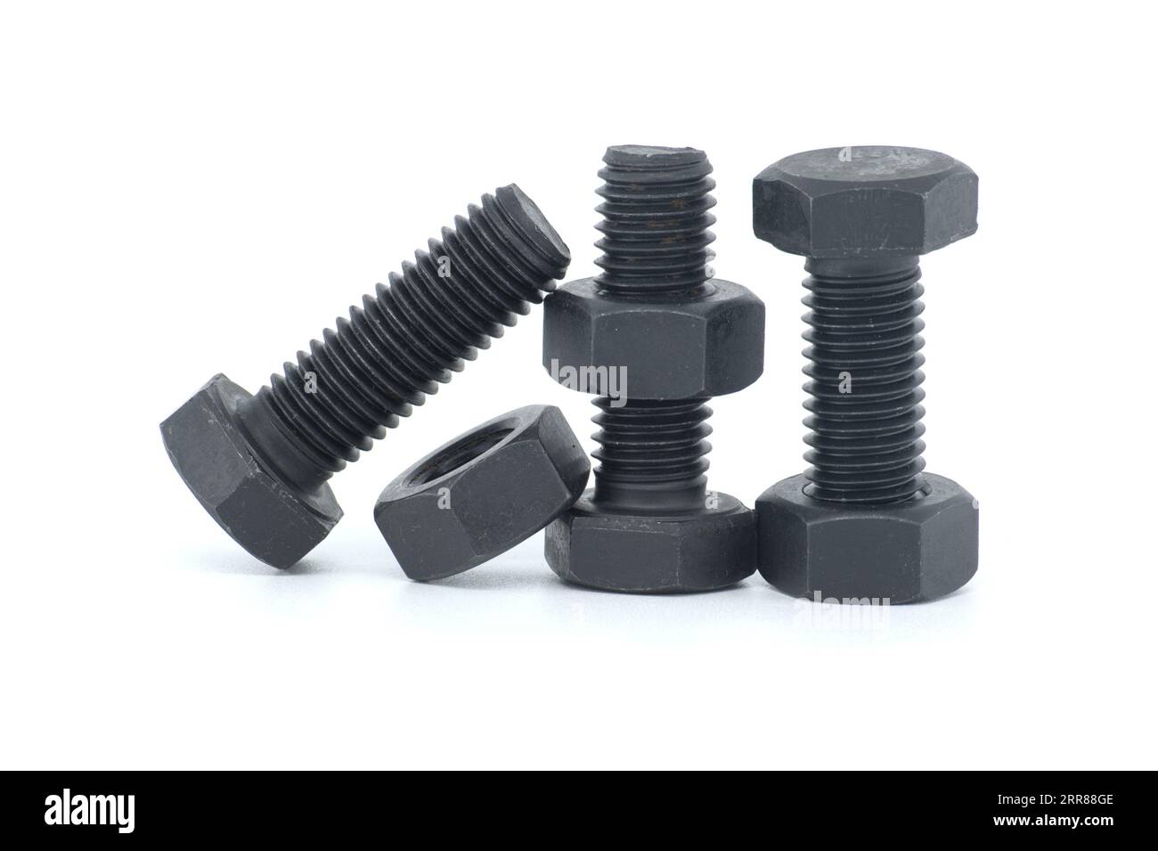 Full thread hexagon bolts and internal screws coated with black oxide ...