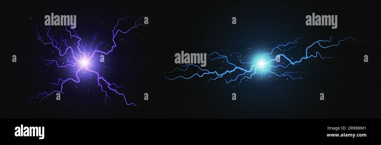 Realistic electric ball with lightning - circle bolt explosion effect ...