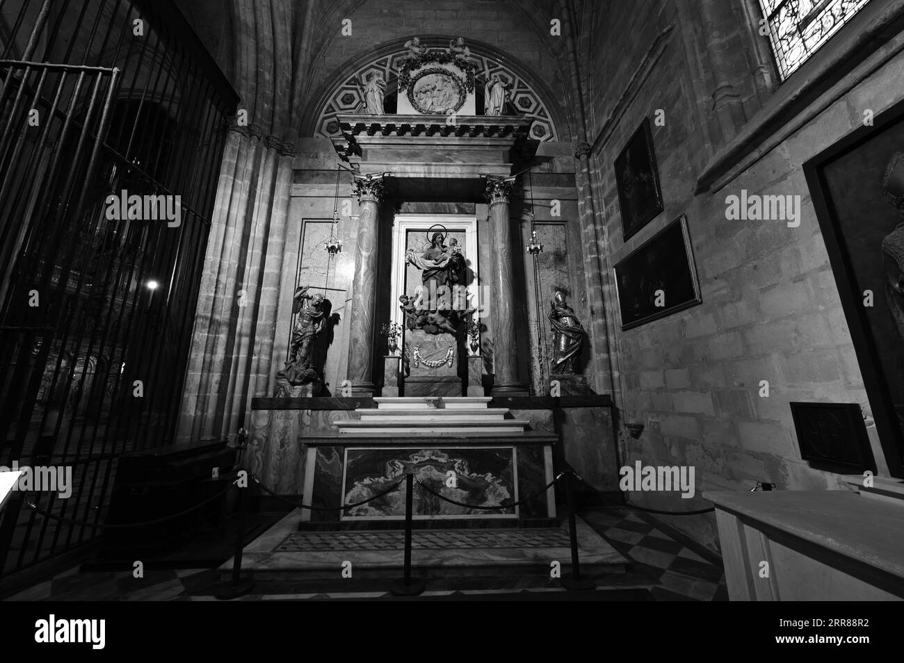 Bell tower saint mary Black and White Stock Photos & Images - Alamy