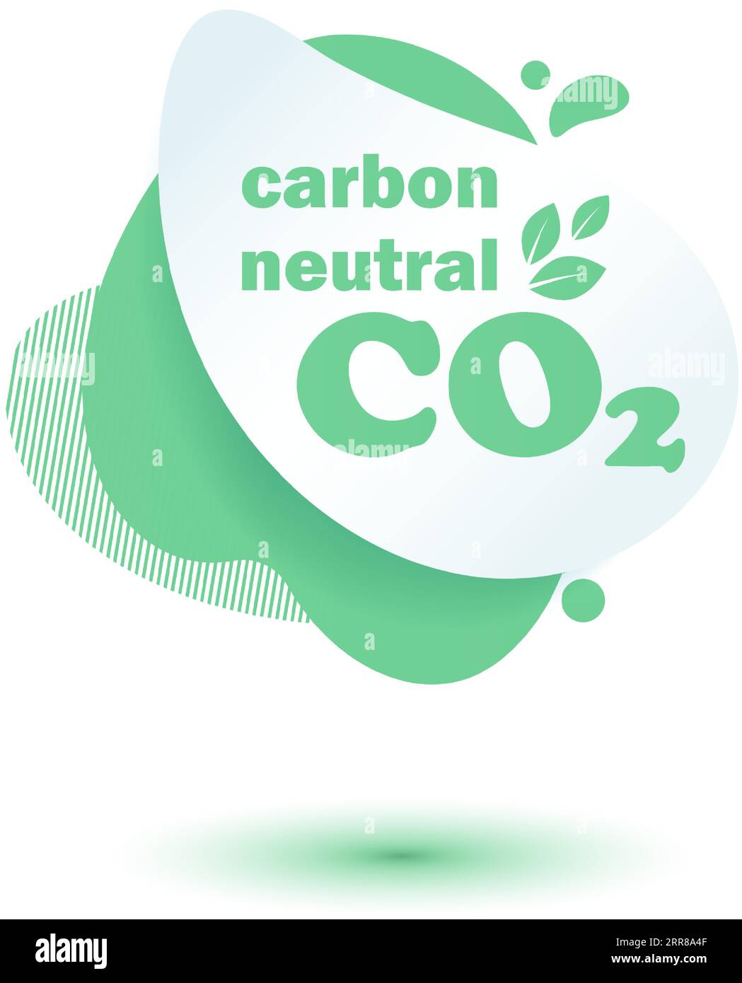 Neutral carbon CO2 stamp. Stiker neutral carbon dioxyde footprint Stock ...