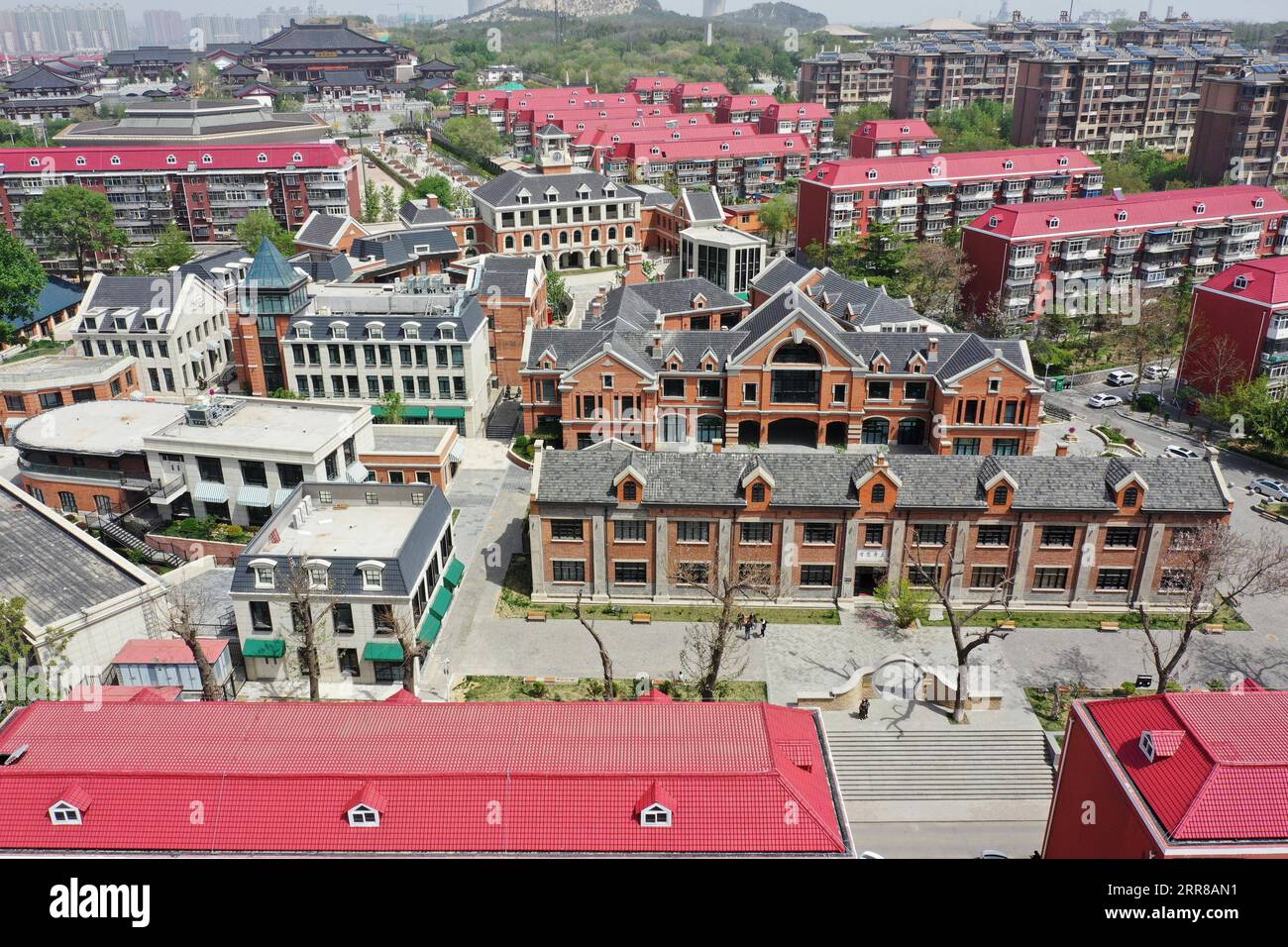 210428 -- TANGSHAN, April 28, 2021 -- Aerial photo taken on April 27 ...