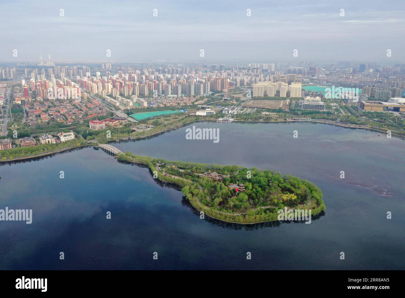 210428 -- TANGSHAN, April 28, 2021 -- Aerial photo taken on April 26 ...