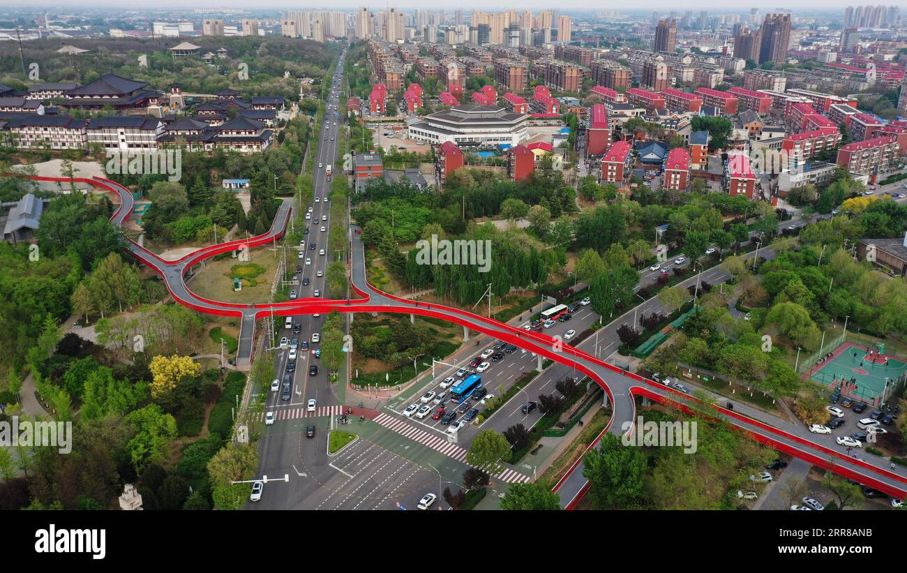 210428 -- TANGSHAN, April 28, 2021 -- Aerial photo taken on April 25 ...