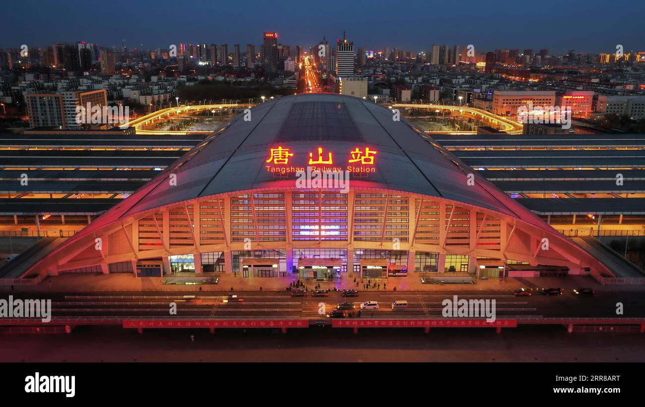 210428 -- TANGSHAN, April 28, 2021 -- Aerial photo taken on April 3 ...