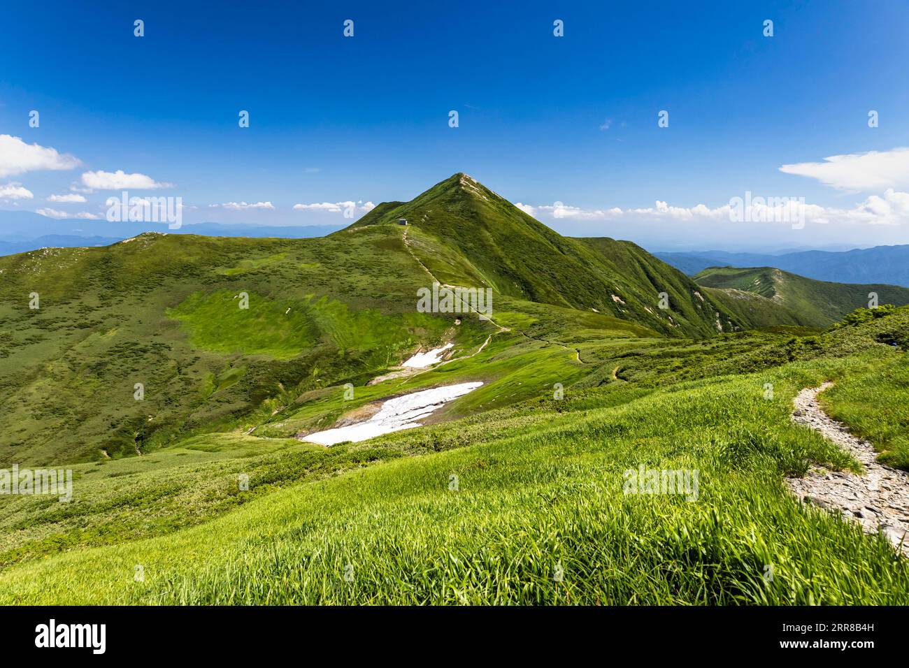 Asahi Mountain Range, view of highest Mt.Ohasahidake(pinnacle), from Mt ...