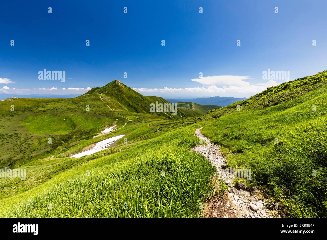 Asahi Mountain Range, view of highest Mt.Ohasahidake(pinnacle), from Mt ...