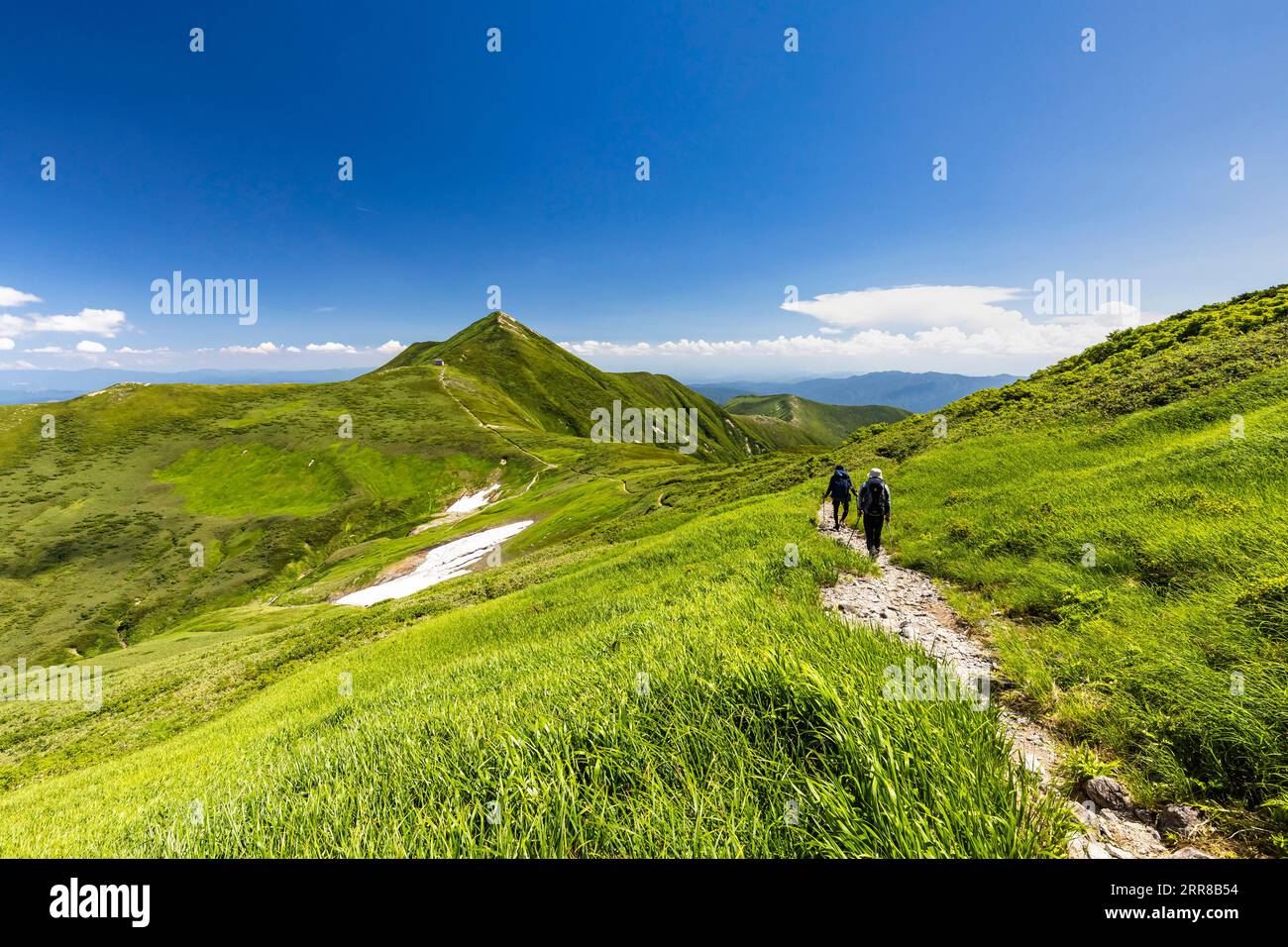 Asahi Mountain Range, view of highest Mt.Ohasahidake(pinnacle), from Mt ...