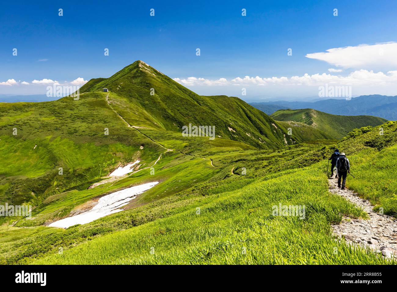 Asahi Mountain Range, view of highest Mt.Ohasahidake(pinnacle), from Mt ...