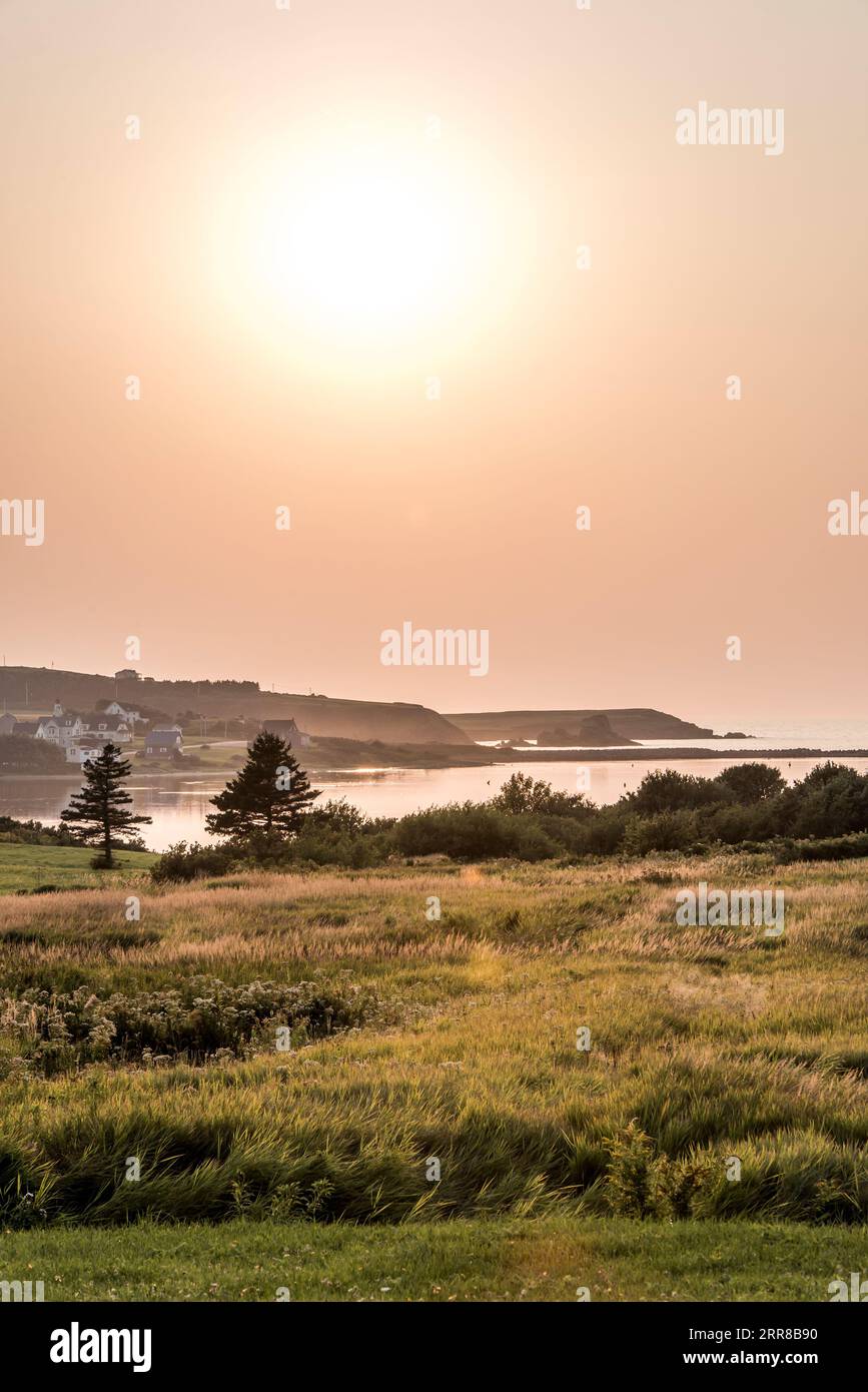 Stunning Sunset panoramic view of the Cape Breton Island Coast line ...