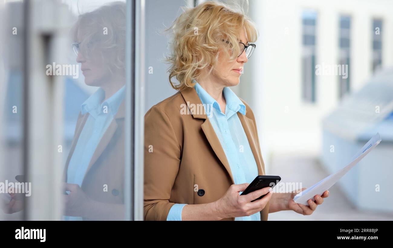 Focused blonde lady office worker hi-res stock photography and images ...