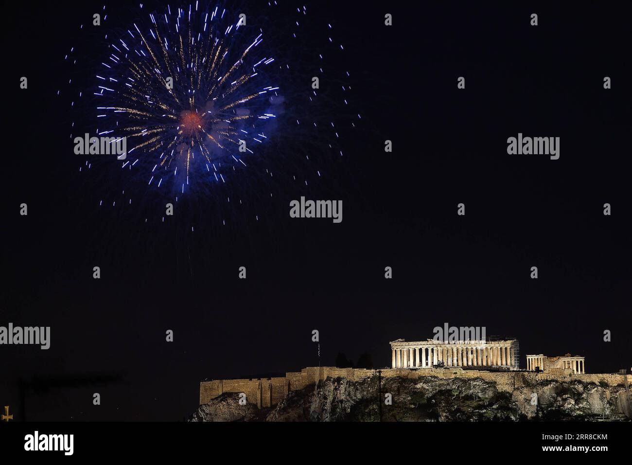 Acropolis fireworks hi-res stock photography and images - Alamy