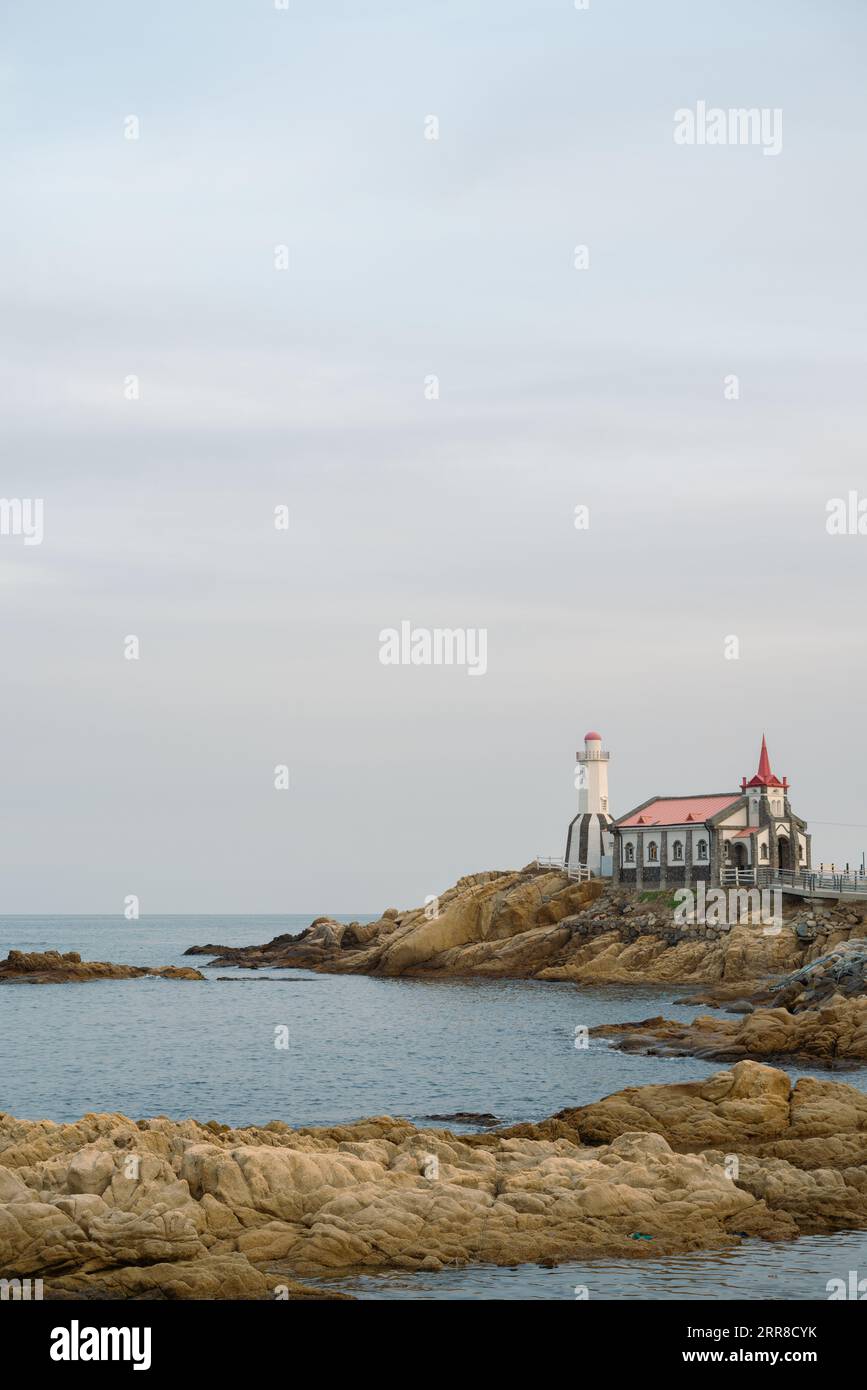 Gijang seaside Jukseong Church Dream Filming Set in Busan, Korea Stock ...