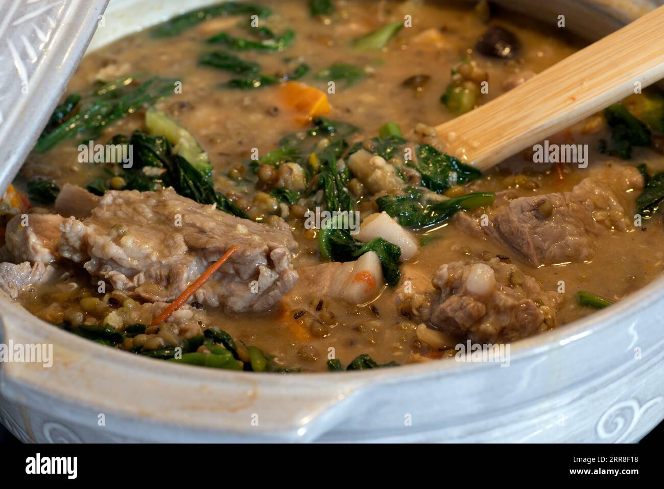 Baboy, monggo and alugbati - a Filipino dish Stock Photo - Alamy