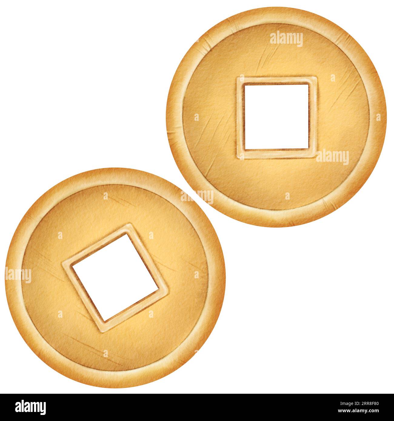 prosperity with these vintage Chinese copper coins. patina and golden ...