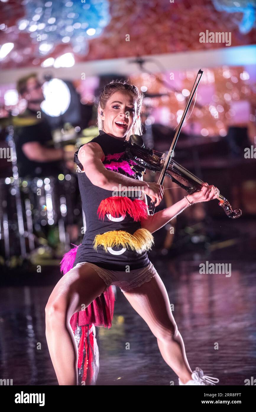 Lindsey Stirling performing at Palau de la Música Catalana, Barcelona ...