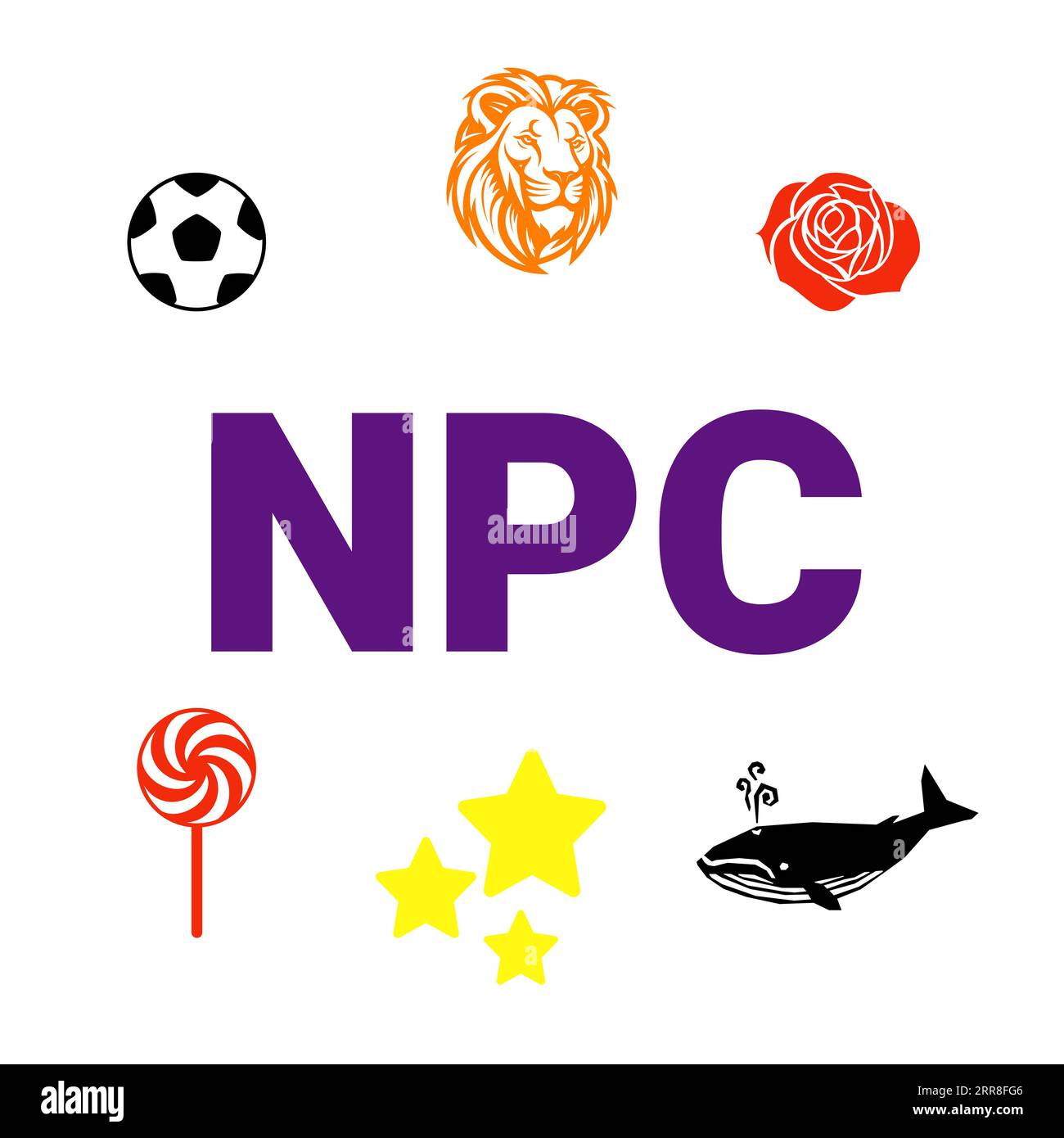 Illustration of the word NPC and gift icon, an NPC Non Player Character ...